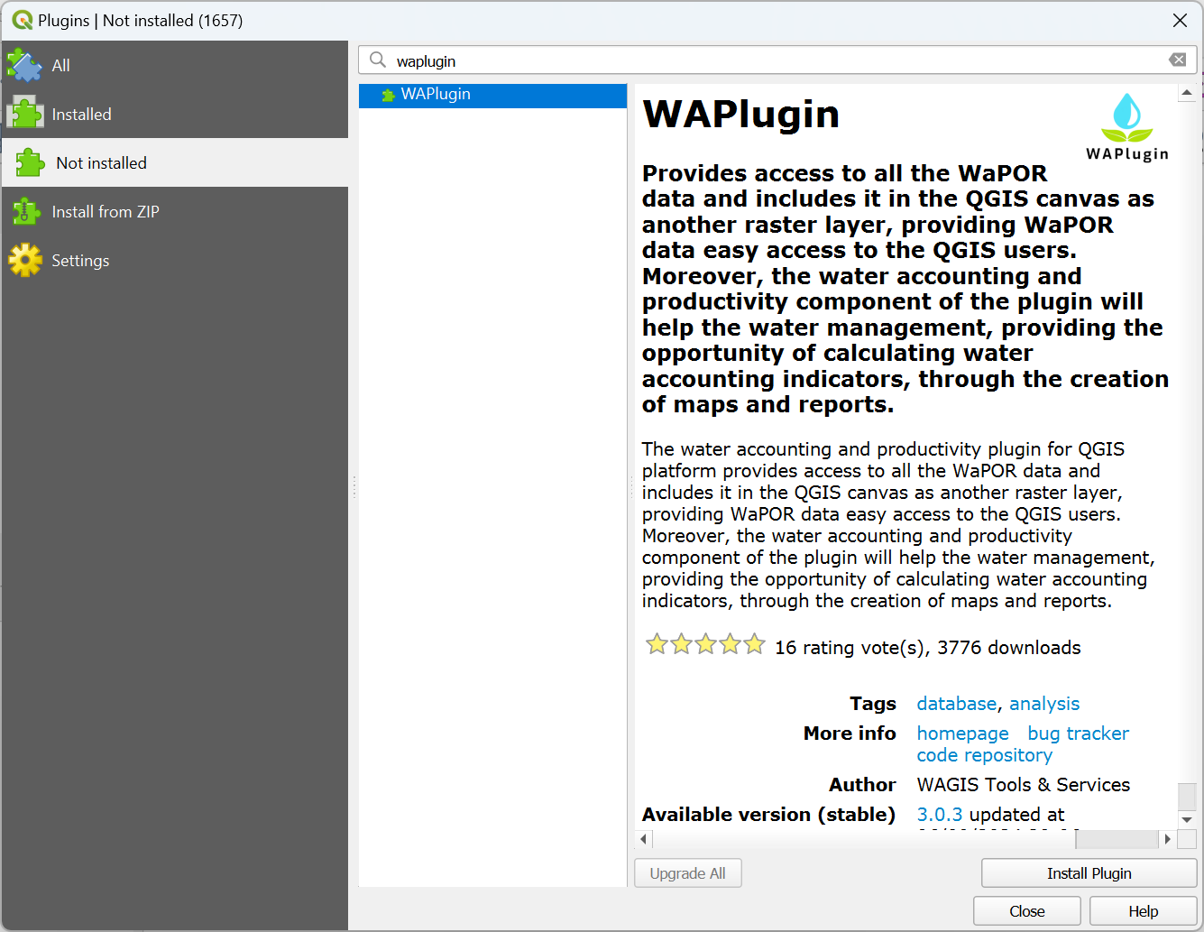 Tutorial: How to install WaPLUGIN | OCWGIS